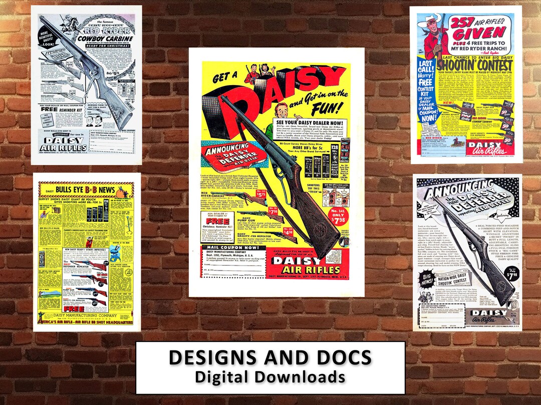 5 Vintage Daisy Rifle Comic Book Ads – Public Domain – Printable ...