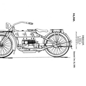 5 Motorcycle Patent Drawings – (set 7) - Digital Download – Upscaled ...