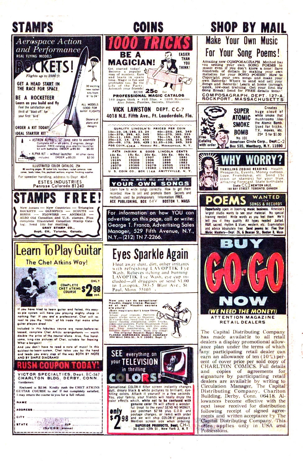 12 Vintage Comic Book Ad Pages 1 Public Domain Printable Instant Digital Download Wall Art Home ...