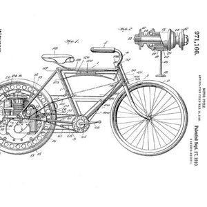 5 Motorcycle Patent Drawings – (set 7) - Digital Download – Upscaled ...
