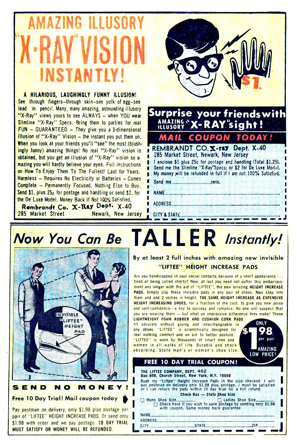 12 Vintage Comic Book Ad Pages 1 Public Domain Printable Instant Digital Download Wall Art Home ...