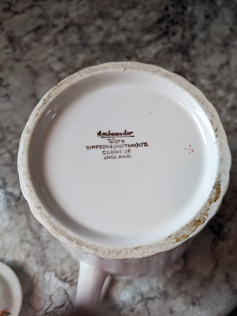 Simpsons Potters Ltd. AMBASSADOR WARE Tall White English Teapot With ...