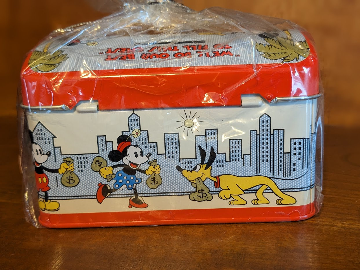 Vintage Retro Collection Mickey Mouse Treasure Chest Tin Bank With Lock ...