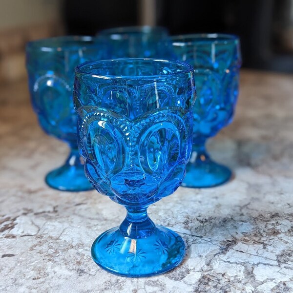 Blue Drinking Goblets - Etsy