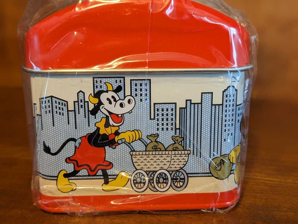 Vintage Retro Collection Mickey Mouse Treasure Chest Tin Bank With Lock ...