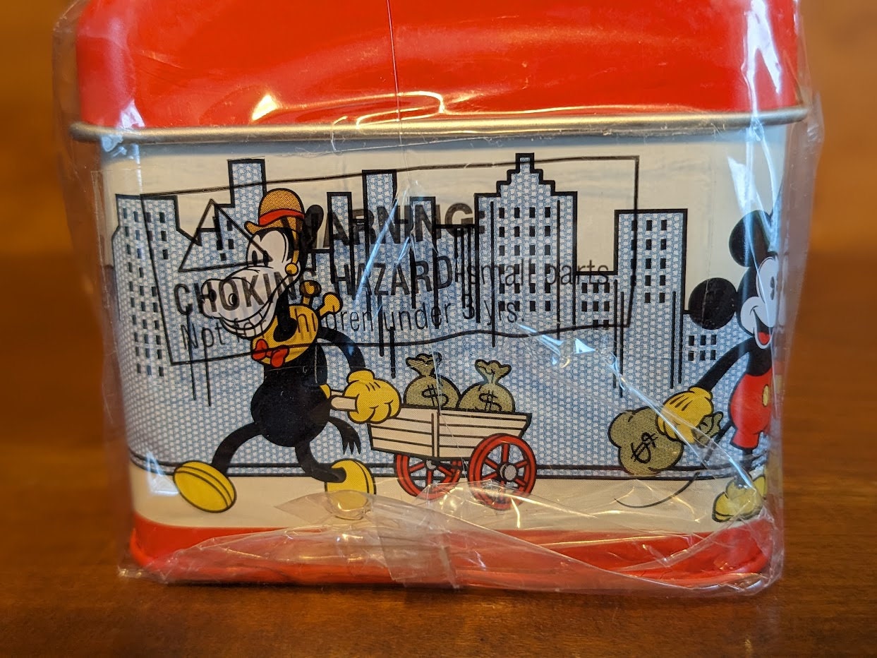Vintage Retro Collection Mickey Mouse Treasure Chest Tin Bank With Lock ...