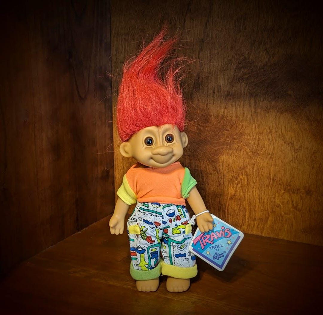 Travis Troll by Russ Vintage 90s 6.5-inch Boy Troll With Red Hair ...