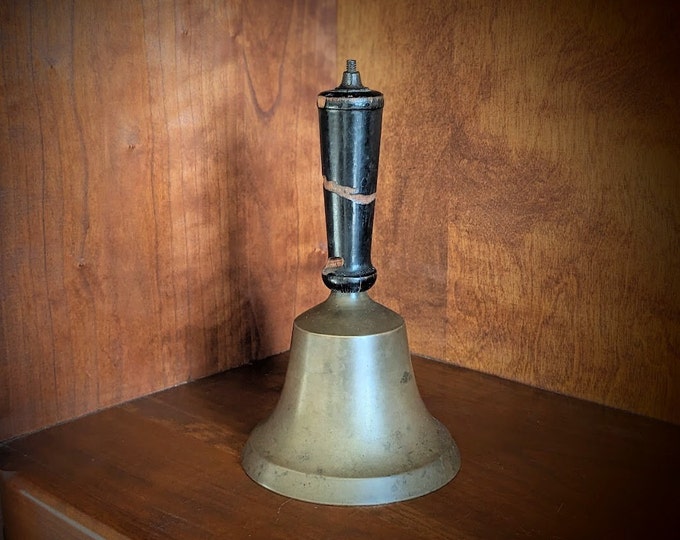 Vintage Bronze School Yard Bell - Etsy