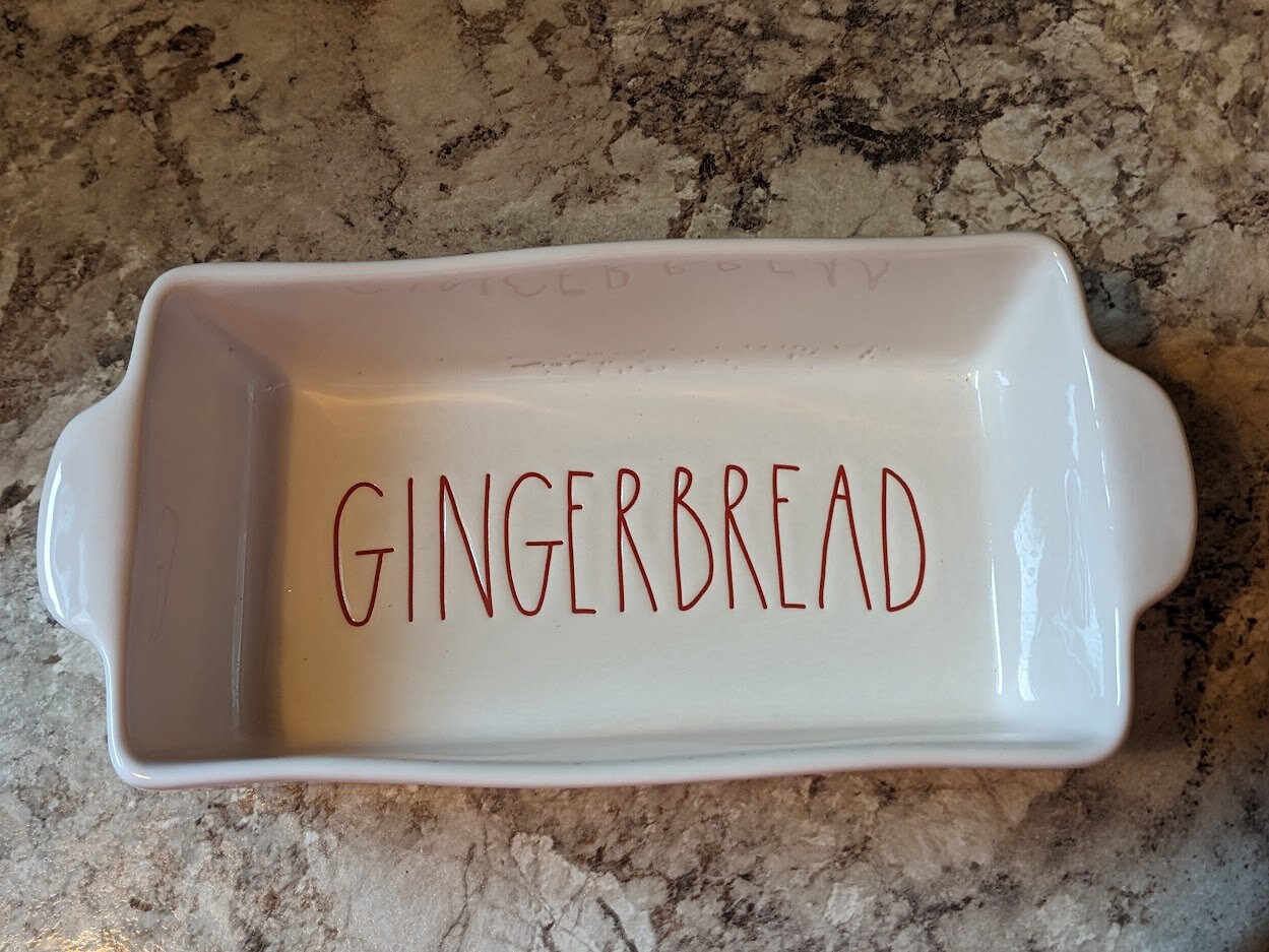 Rae Dunn Gingerbread Ceramic Loaf Pan - Etsy