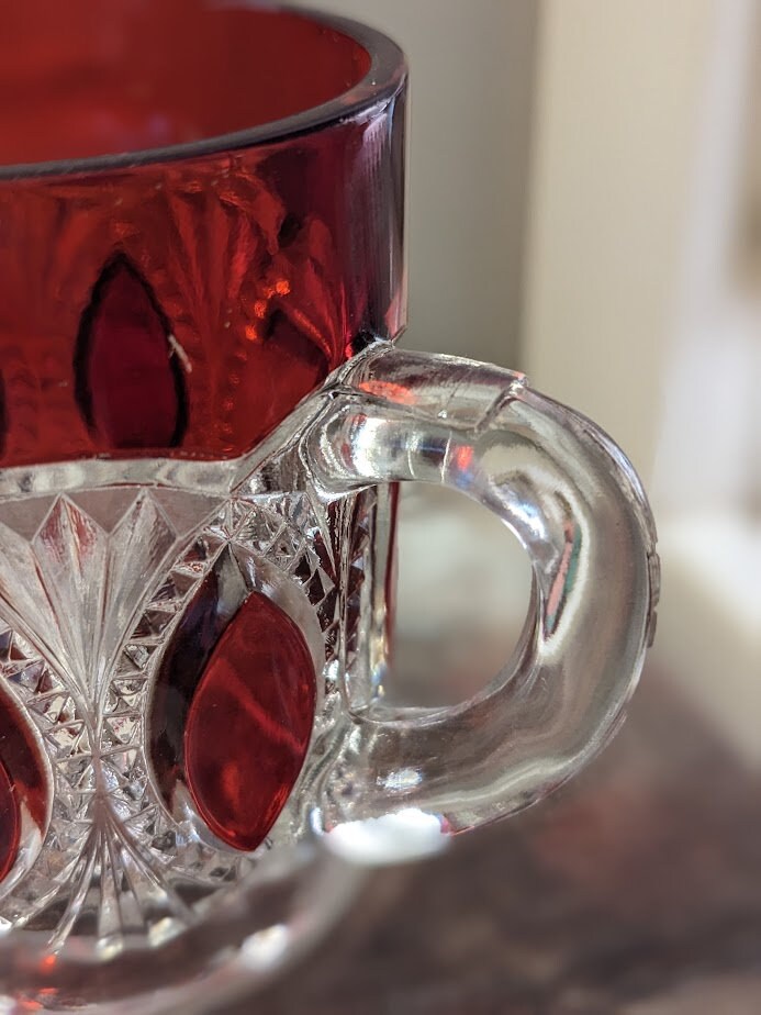 Antique EAPG Ruby Stain Glass Small Mug - Etsy