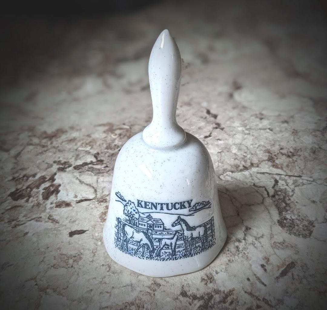 Vintage Made in Japan Gray Speckled Ceramic Bell Featuring the State of ...