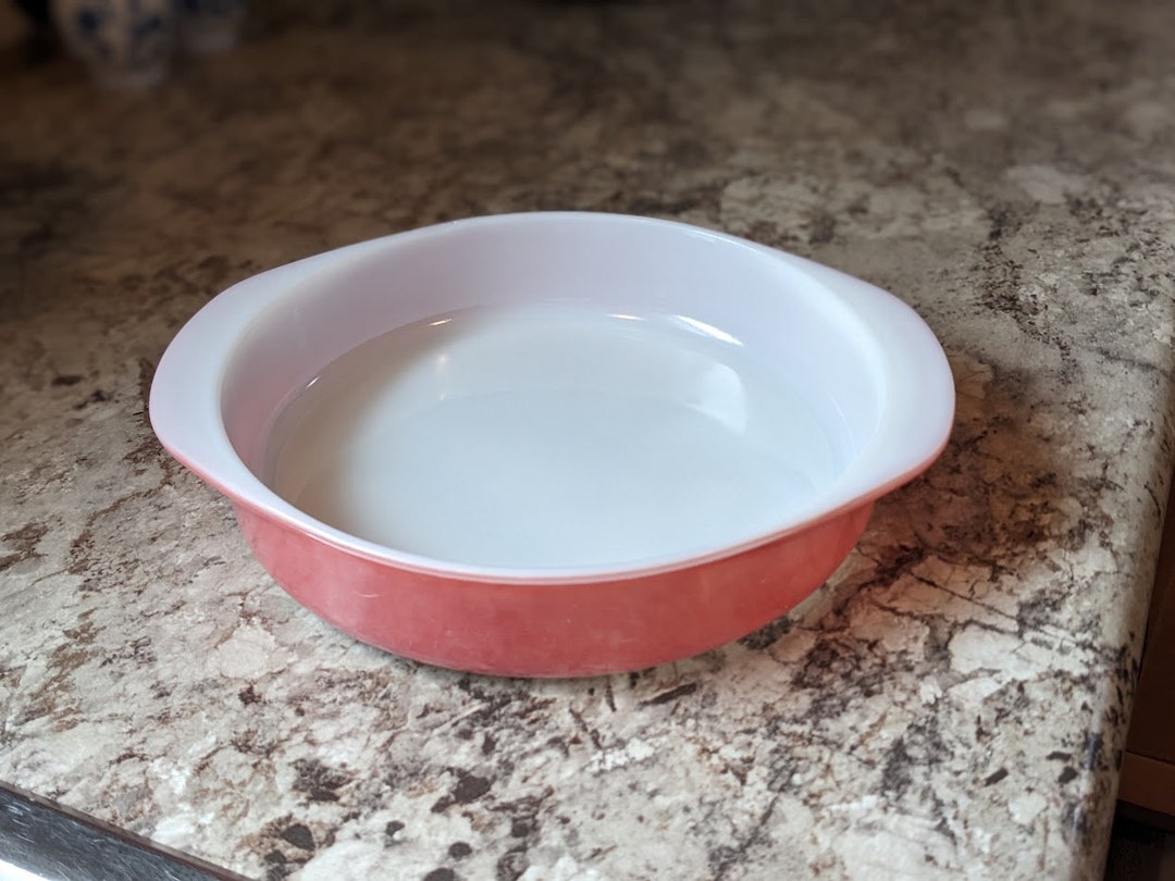 Vintage 1950s Pyrex Pink Flamingo Oval Baking Pie Casserole Dish 221 8 ...