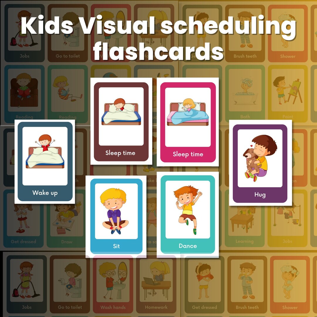 36 Printable Kids Scheduling Daily Routine Flash Cards. Full - Etsy
