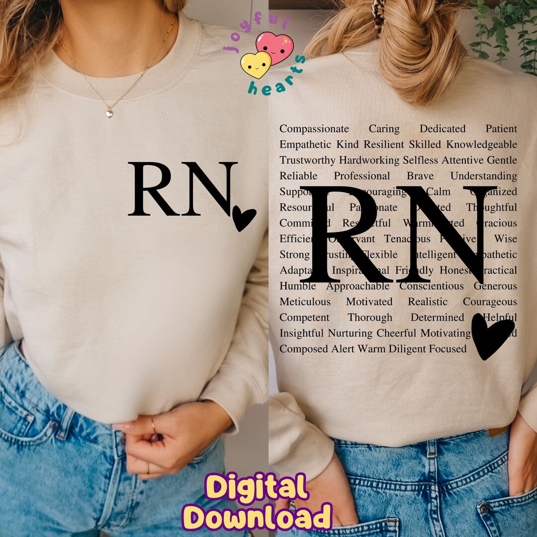 Registered Nurse Png Custom Name RN Png Sublimation Design, Cute ...