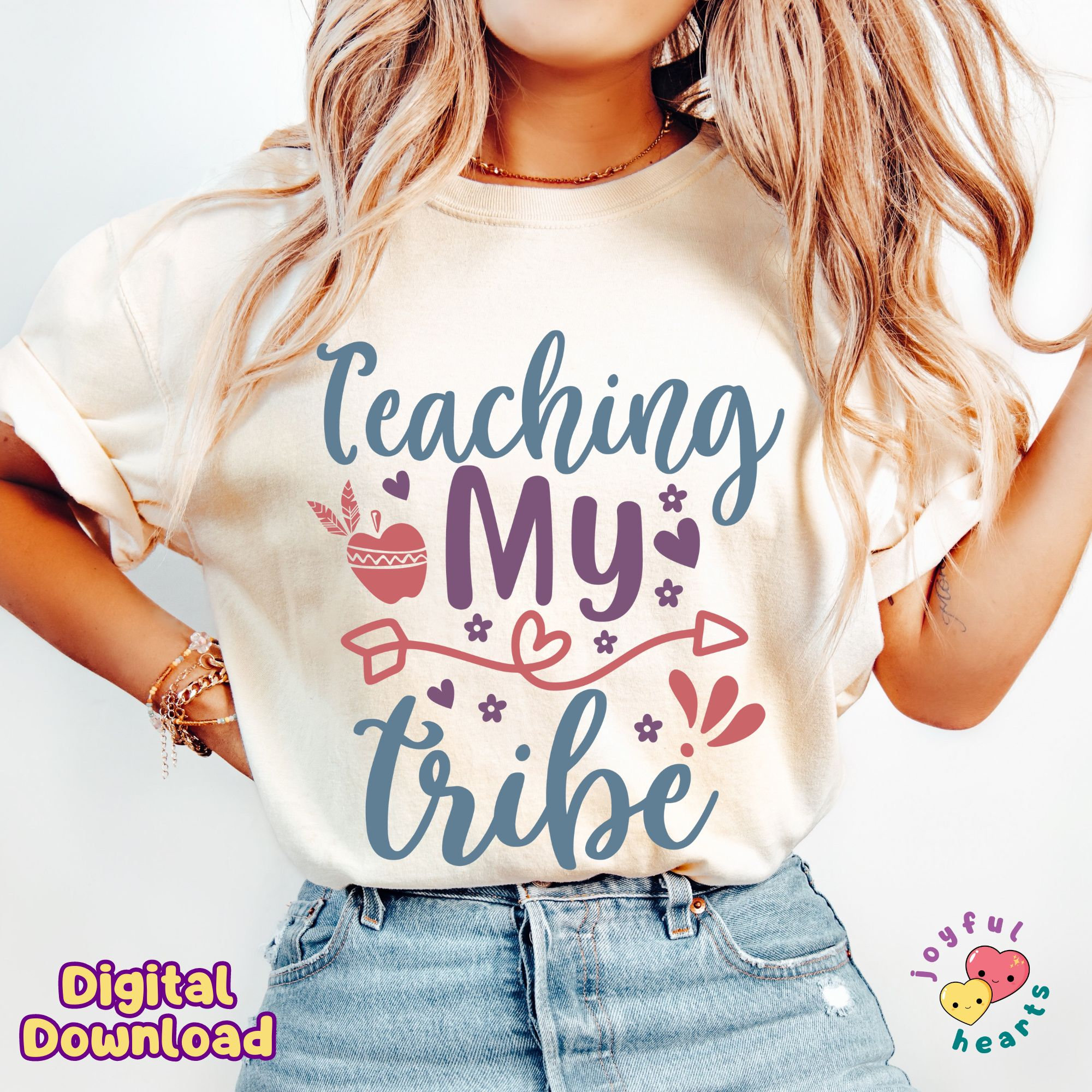 Teacher PNG Sublimation Design Motivational Teaching My Tribe Svg ...