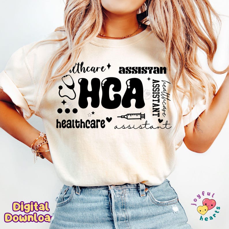 HCA Svg CNA Png Custom Name Certified Nursing Assistant Sublimation ...