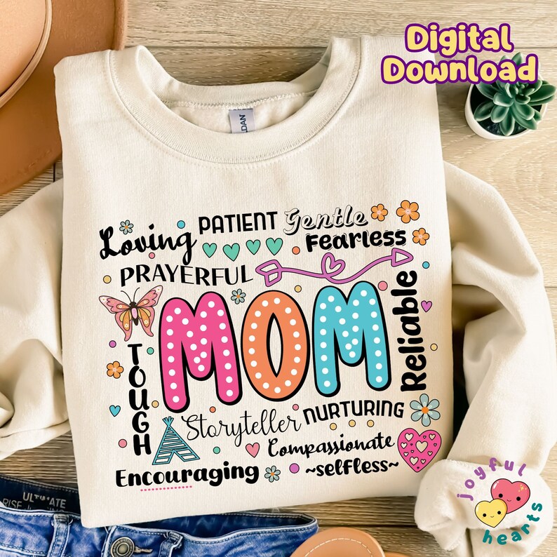 She is Mom PNG Bright Color Sublimation Design, Blessed Mama Png, Mom ...