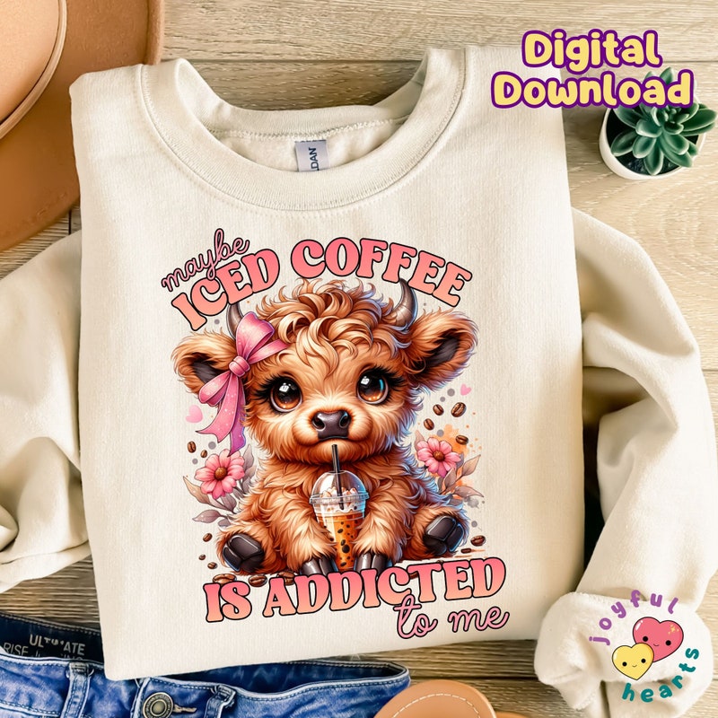 Cow and Coffee Dtf - Etsy