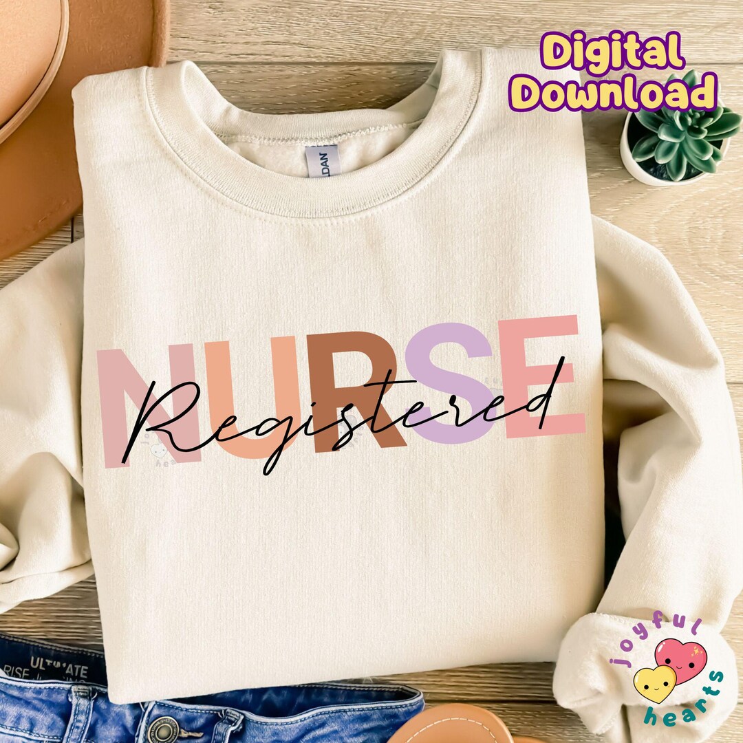 Registered Nurse Png Custom Name RN Png Sublimation Design, Cute ...