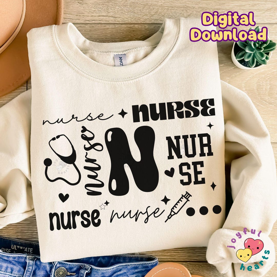 Registered Nurse Png Custom Name RN Png Sublimation Design, Cute ...