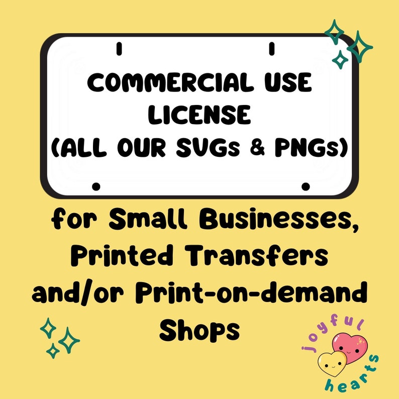Commercial Use License for All Our SVG and PNG Files, Sublimation ...