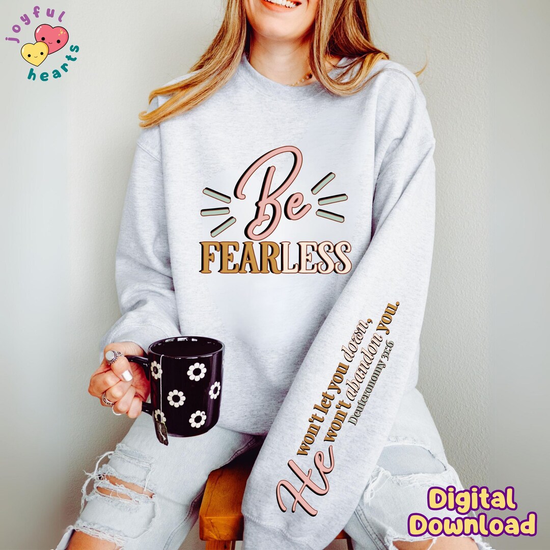 Retro Christian PNG Be Fearless Sublimation Design Bible Verse Png ...