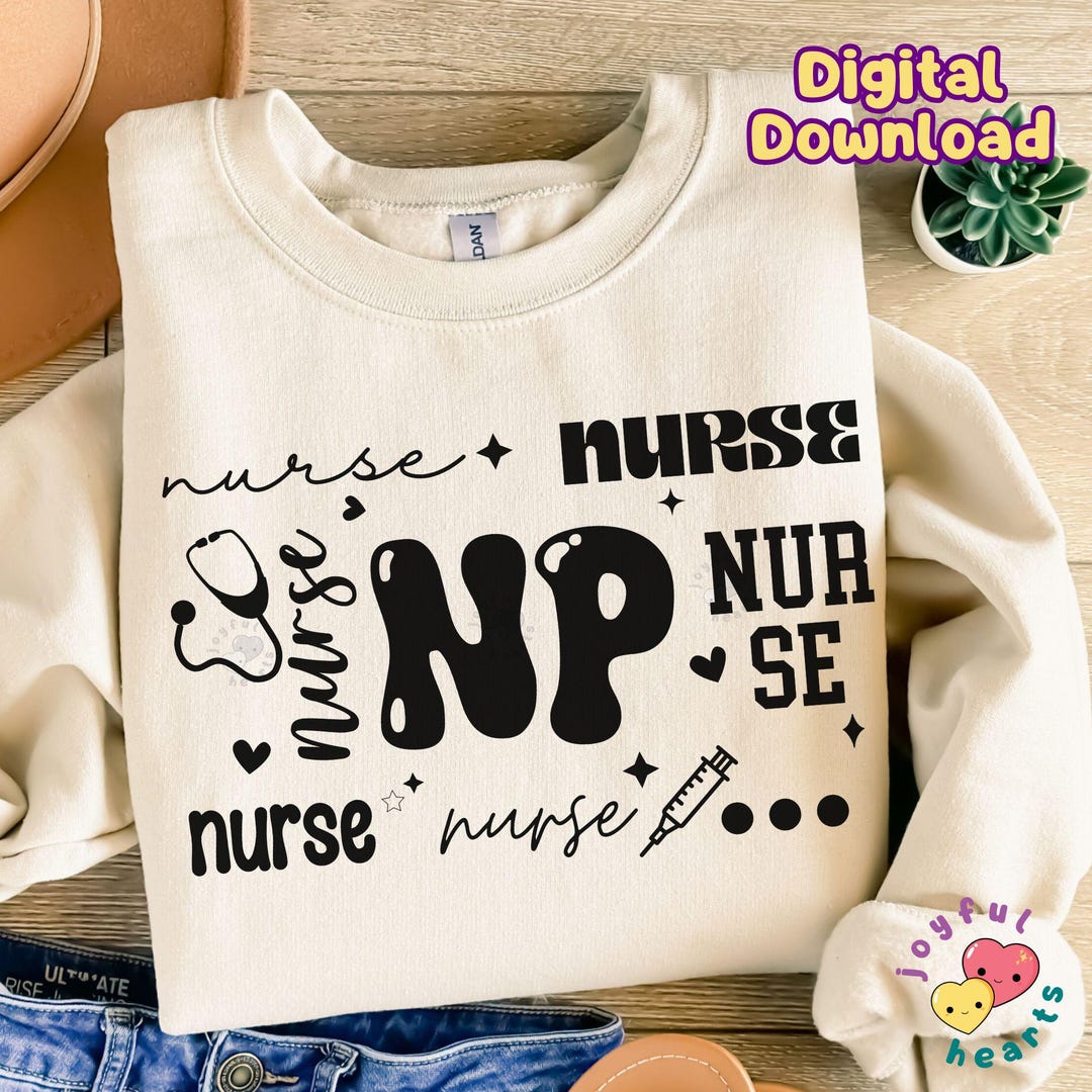 Nurse Practitioner Png Custom Name NP Png Sublimation Design, Cute ...