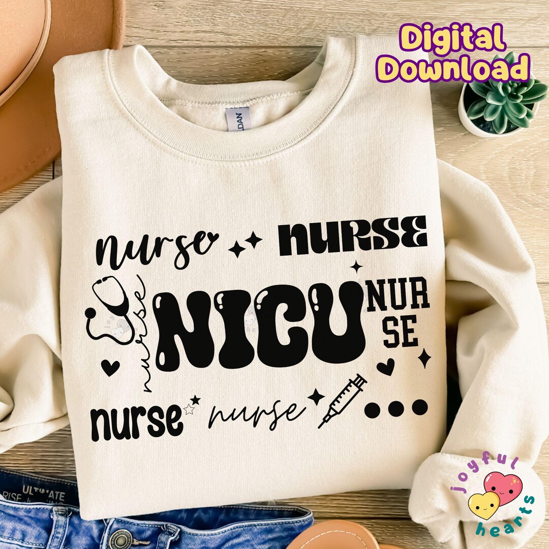 NICU Nurse Svg Neonatal ICU Registered Nurse Png Custom Name RN Png ...