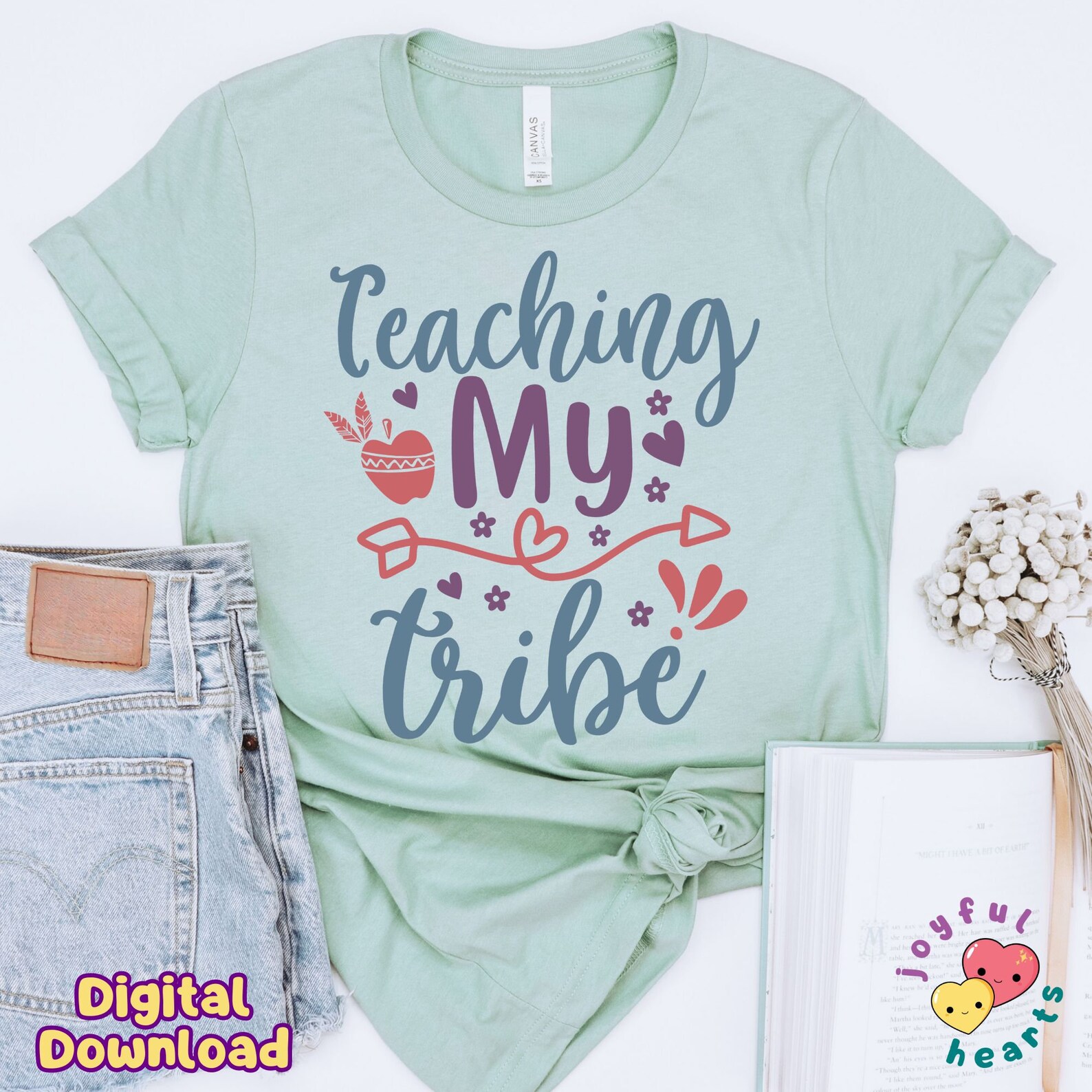 Teacher PNG Sublimation Design Motivational Teaching My Tribe Svg ...