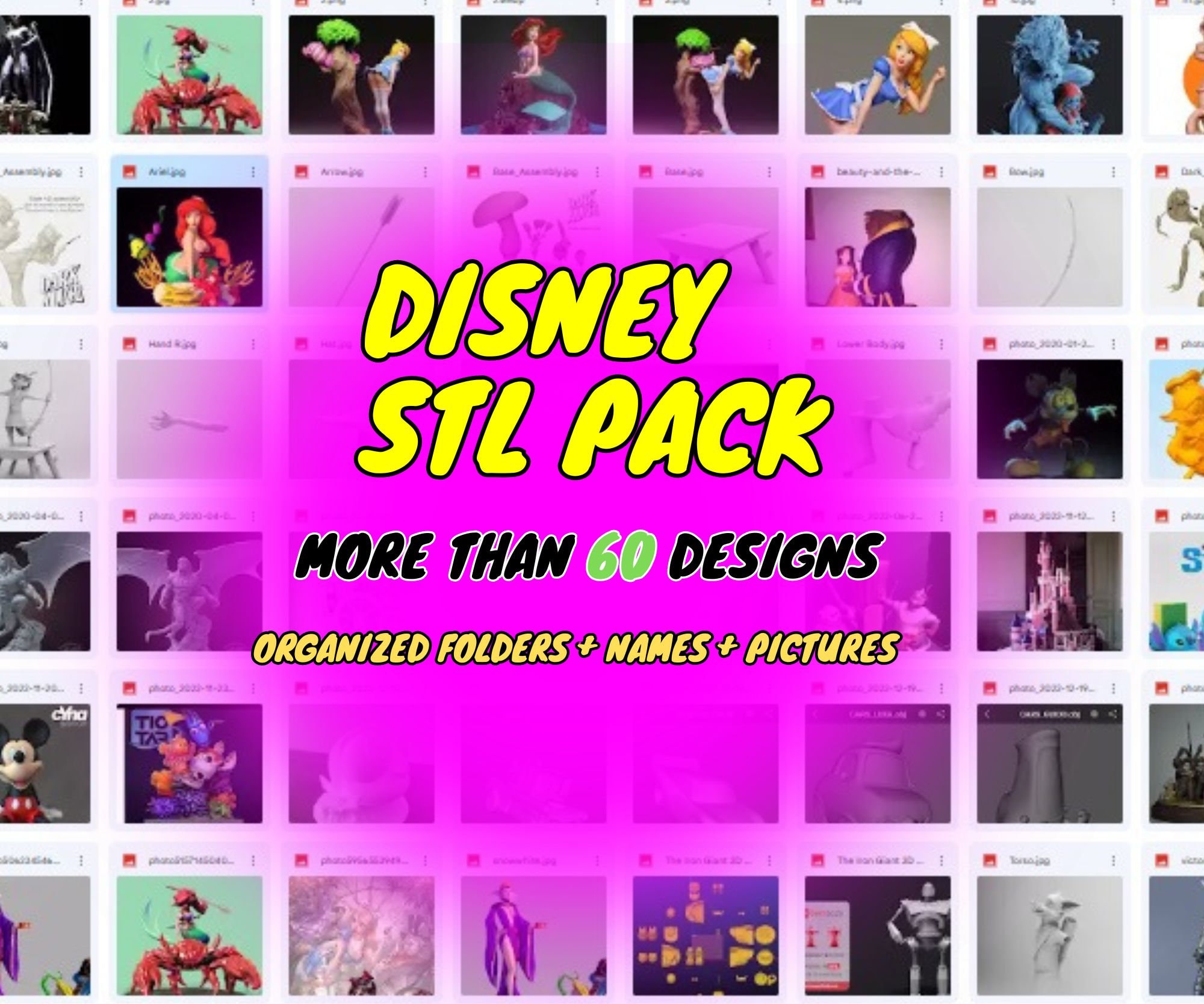 Cartoon STL Pack,cartoon 3D Printing Files Models,stl File 3d Printing ...