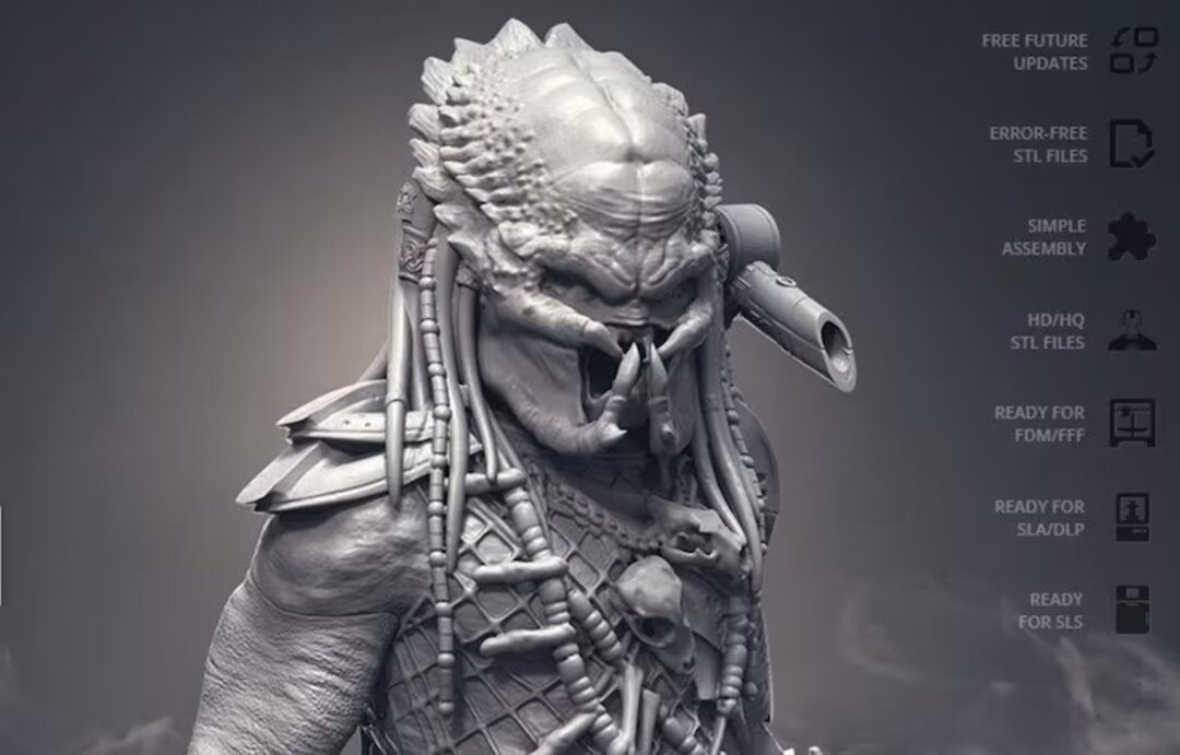 Predator Elder Stl 3d Printstl 3d Modelstl Digital - Etsy UK