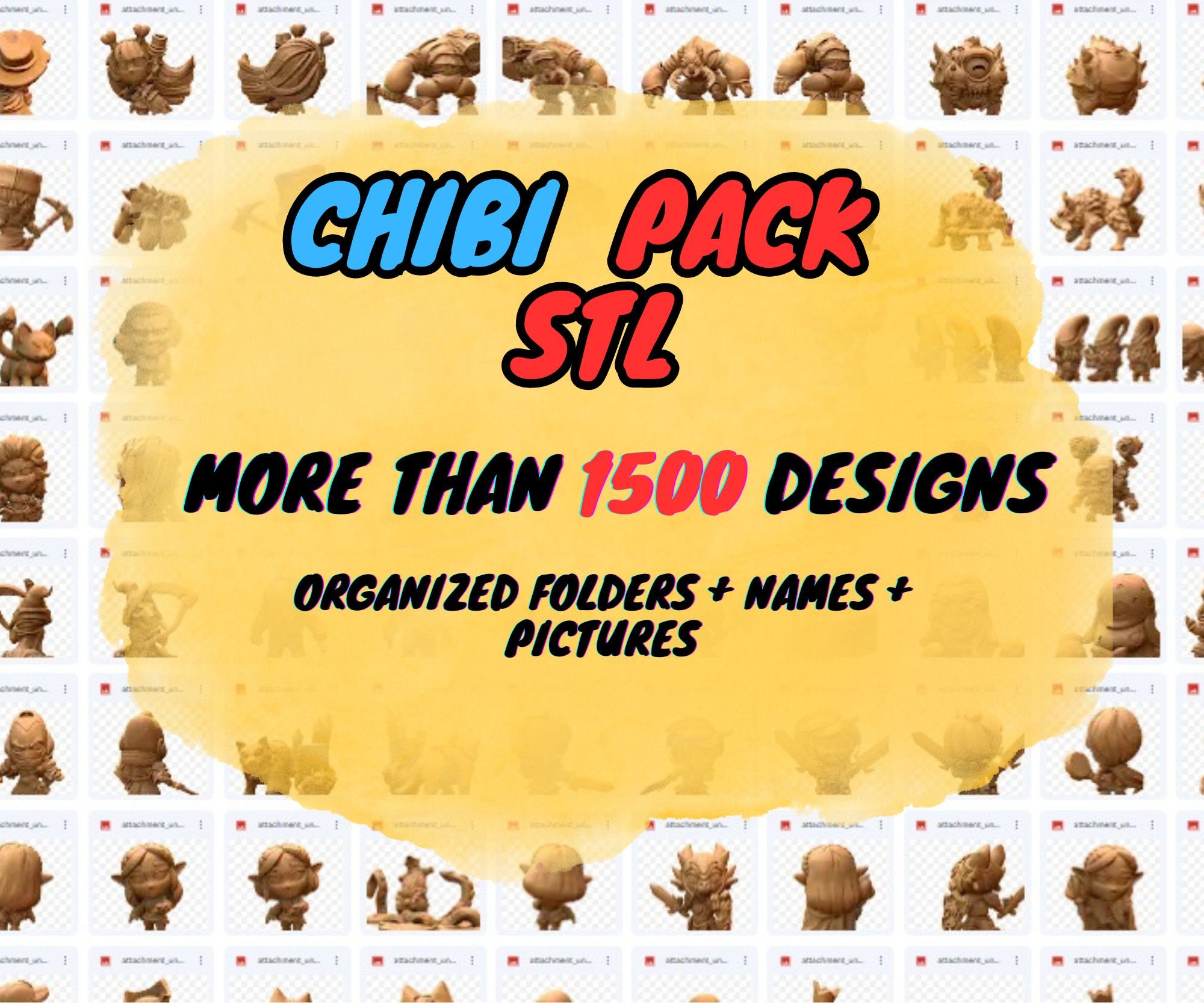 Chibi Stl,superheroes Stl Pack 1500 Designs Downloadable STL 3D ...