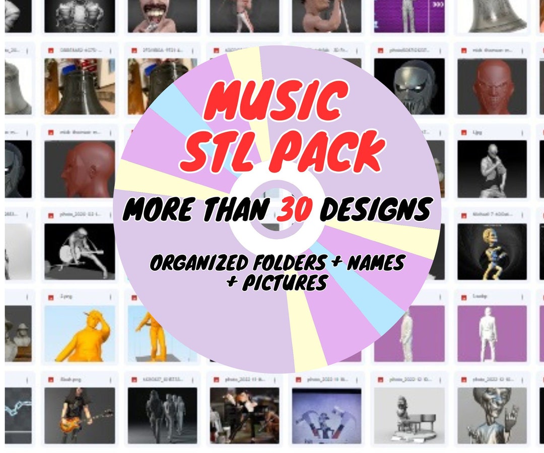 Music STL File,music Stl 3D Printing,music Pack 3d Model,print Ready 3D ...