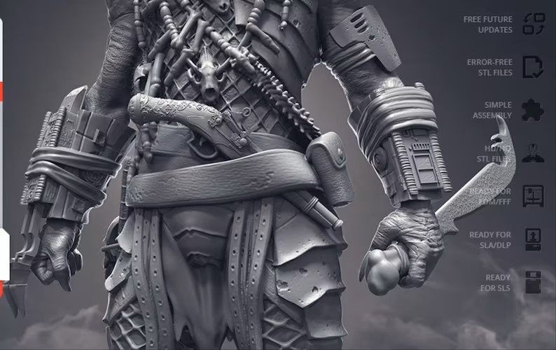 Predator Elder Stl 3d Print,stl 3d Model,stl Digital File,predator Stl ...