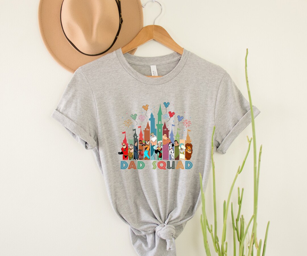 Disney Dad Squad Shirt, Disney Dad Characters T-shirt, Father’s Day ...
