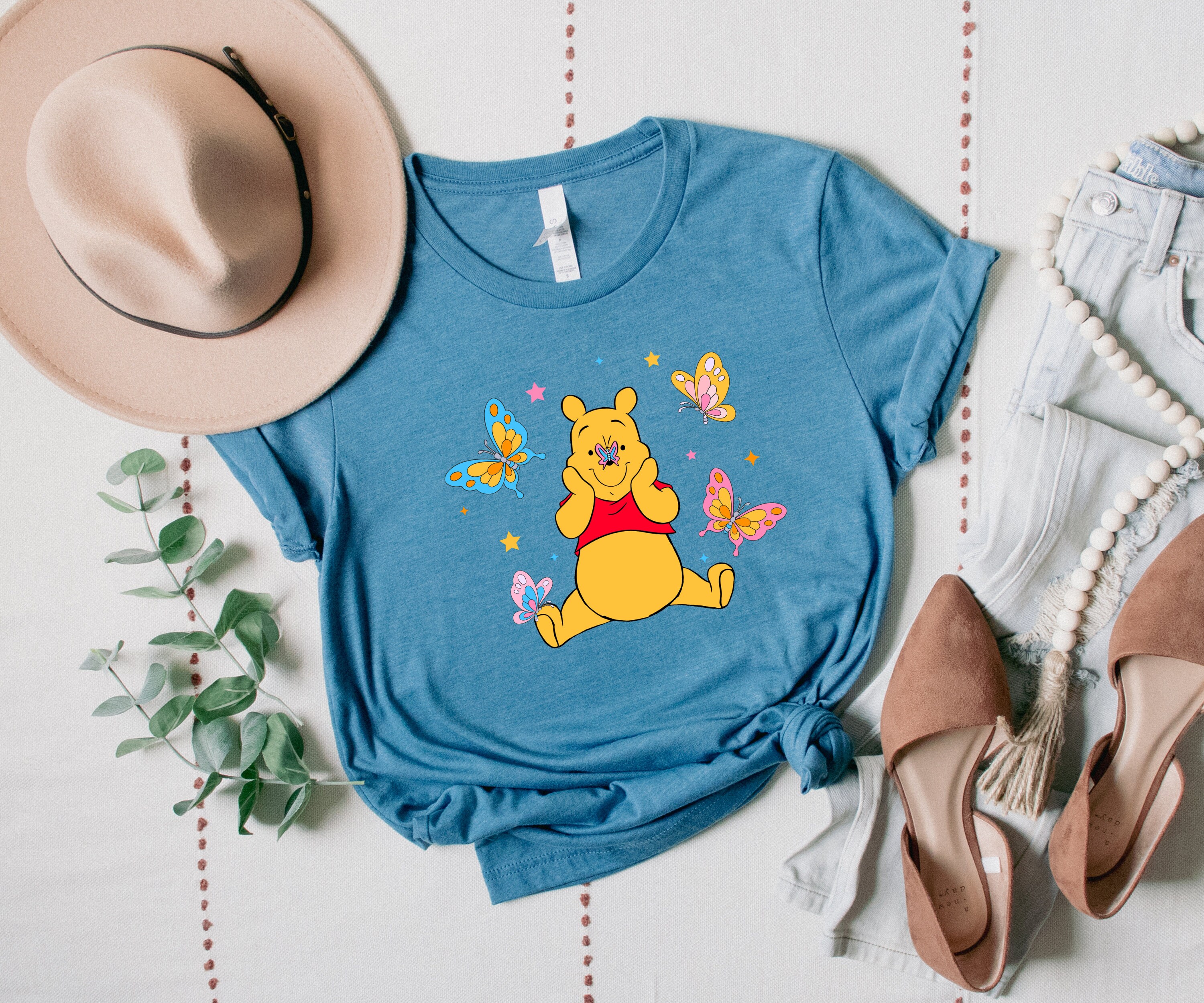 The Pooh Shirt Winnie the Poohpooh and Butterfly Shirt Oh - Etsy