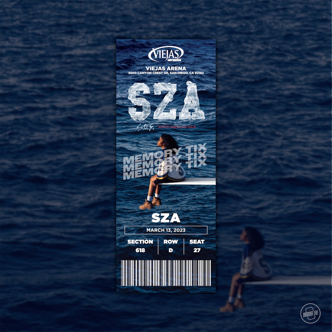 Custom SZA SOS Tour Ticket Personalized Concert Ticket - Etsy