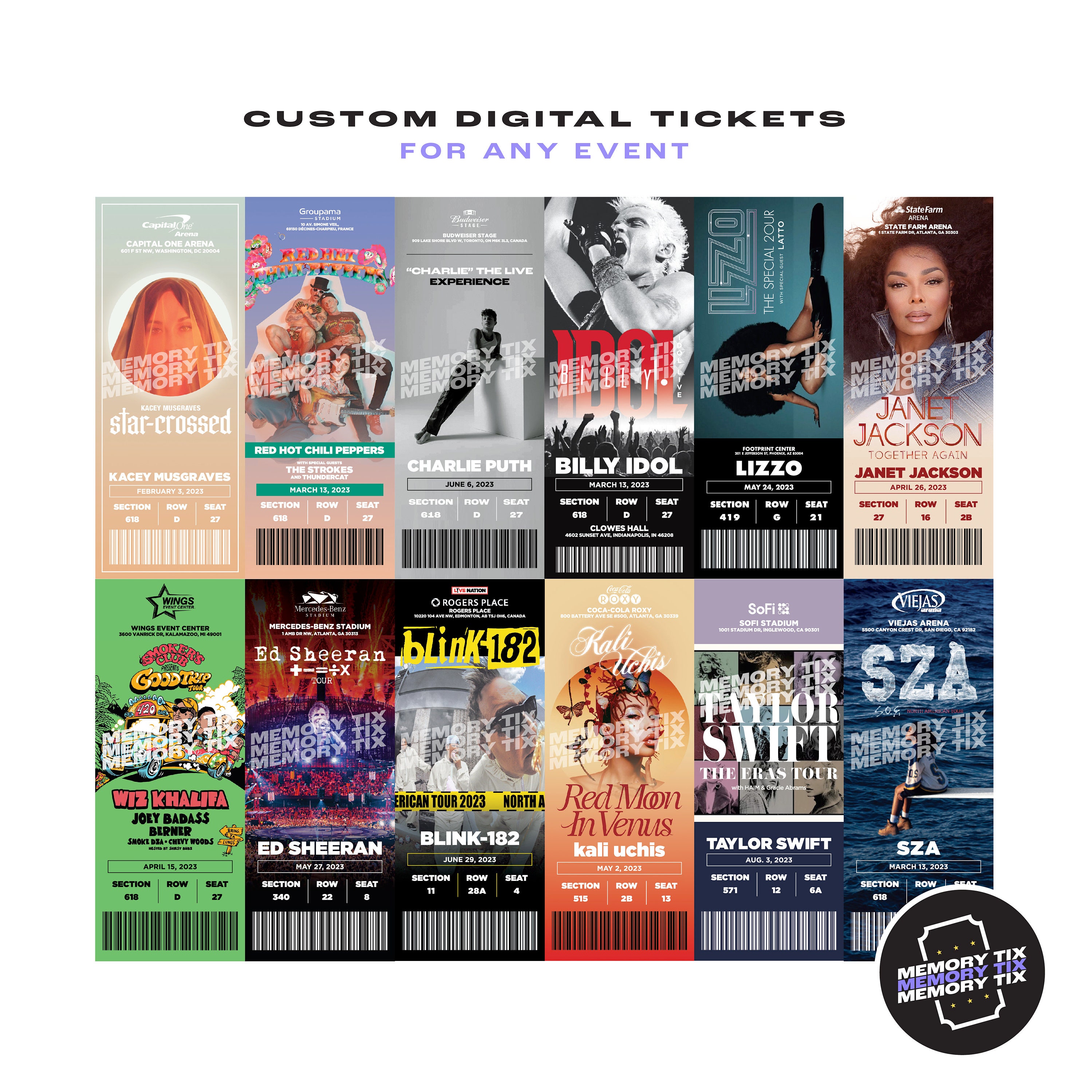 Custom SZA SOS Tour Ticket Personalized Concert Ticket - Etsy