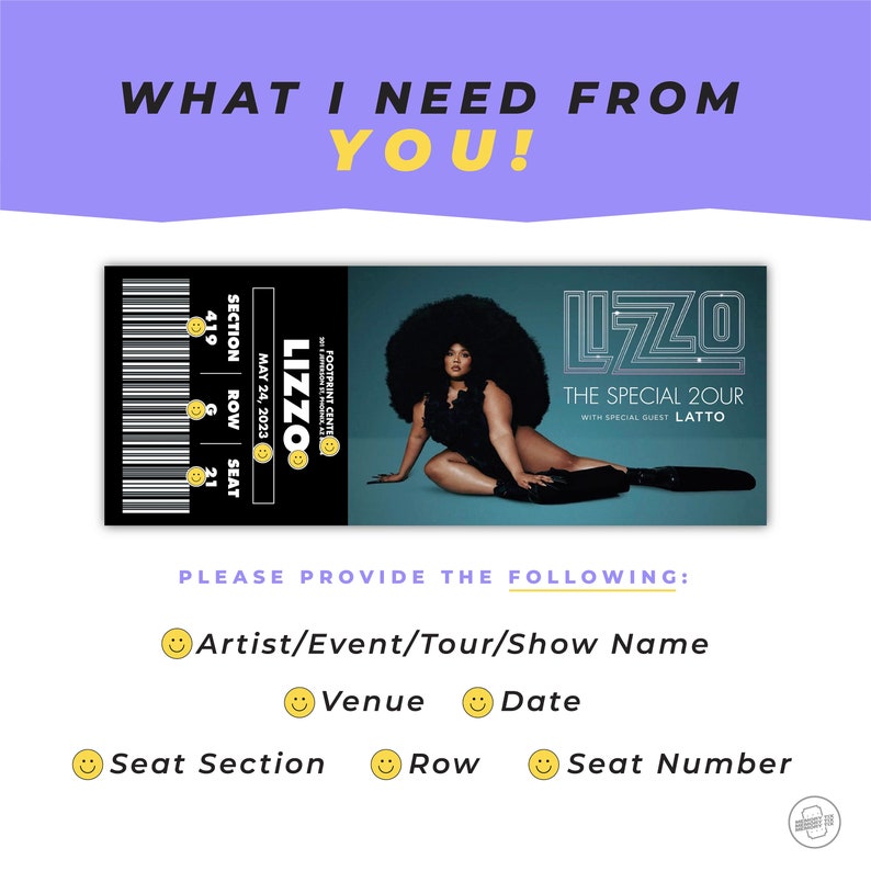 Custom SZA SOS Tour Ticket Personalized Concert Ticket - Etsy