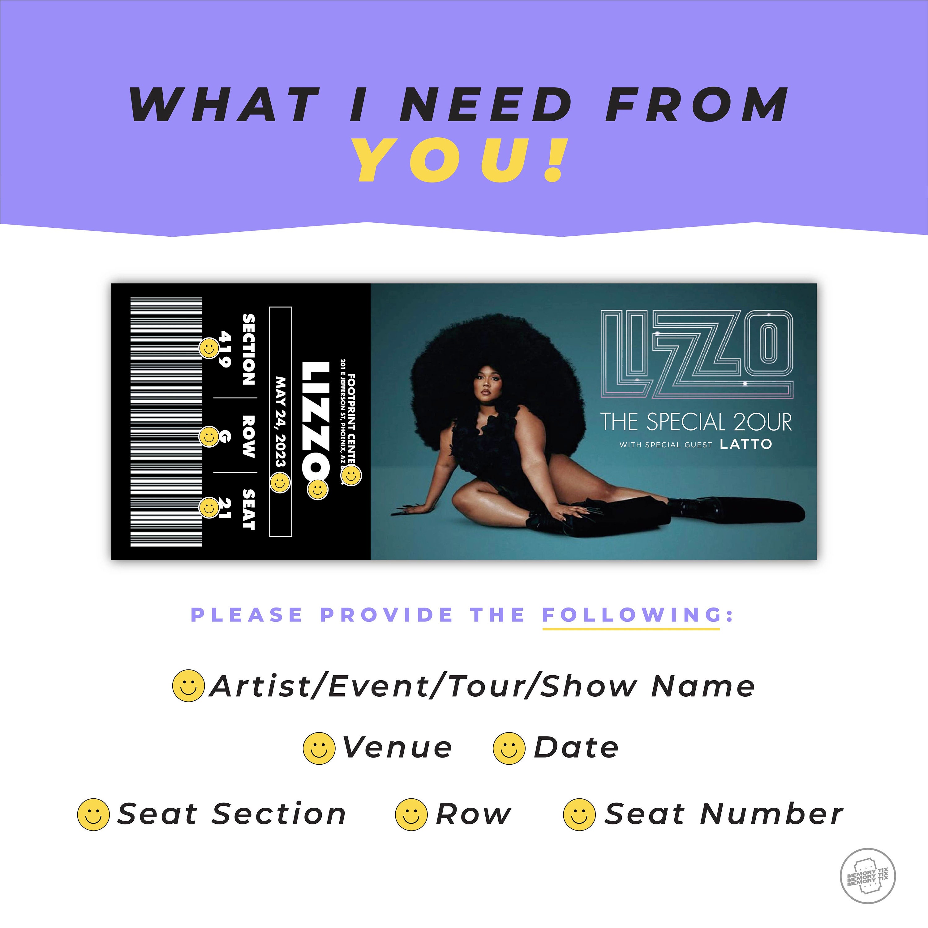 Custom SZA SOS Tour Ticket Personalized Concert Ticket - Etsy