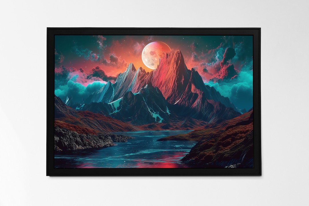 Dream Mountains: Mountain Lake, Surreal Landscape, Celestial Beauty ...