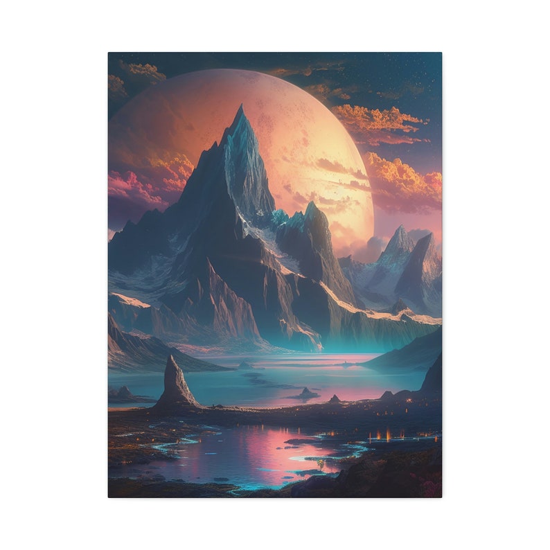 Celestial Tundra (vertical): Alien, Mountain Tundra, Surreal Sky, Giant ...