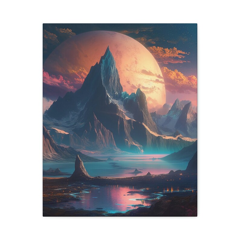 Celestial Tundra (vertical): Alien, Mountain Tundra, Surreal Sky, Giant ...
