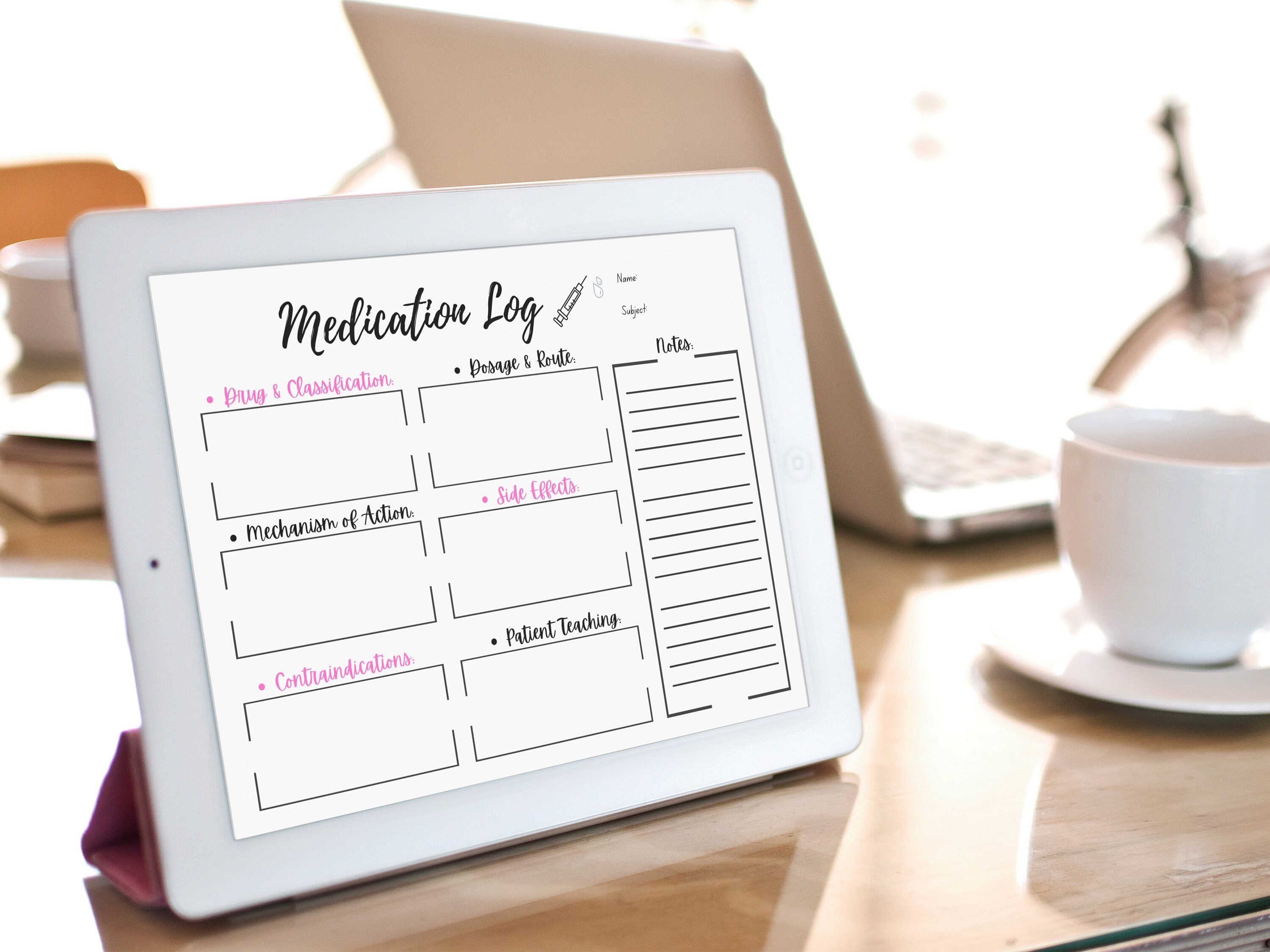 Nursing Student Medication Log,medication Diary for Student Nurses ...
