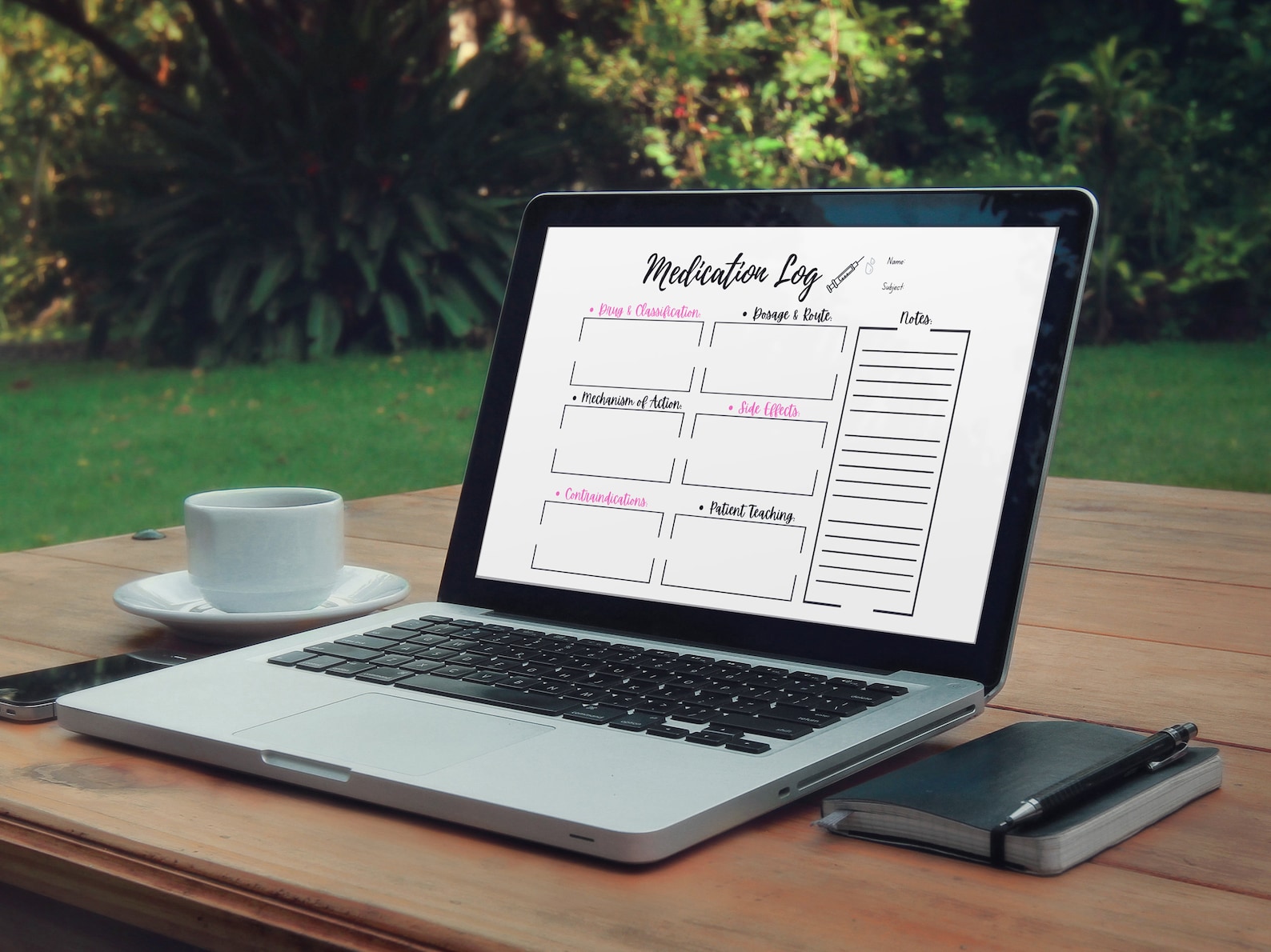 Nursing Student Medication Log,medication Diary for Student Nurses ...