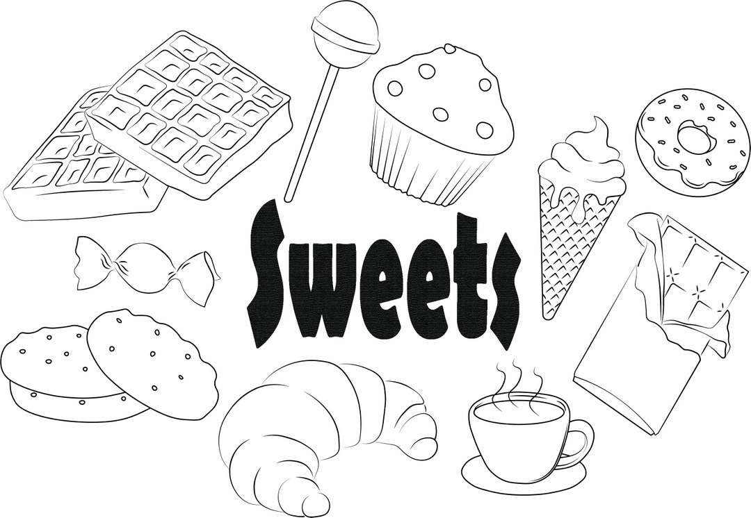 SWEETS CANDY Bundle. Clipart. Sticker. Transparent. PNG. 1200ppi ...