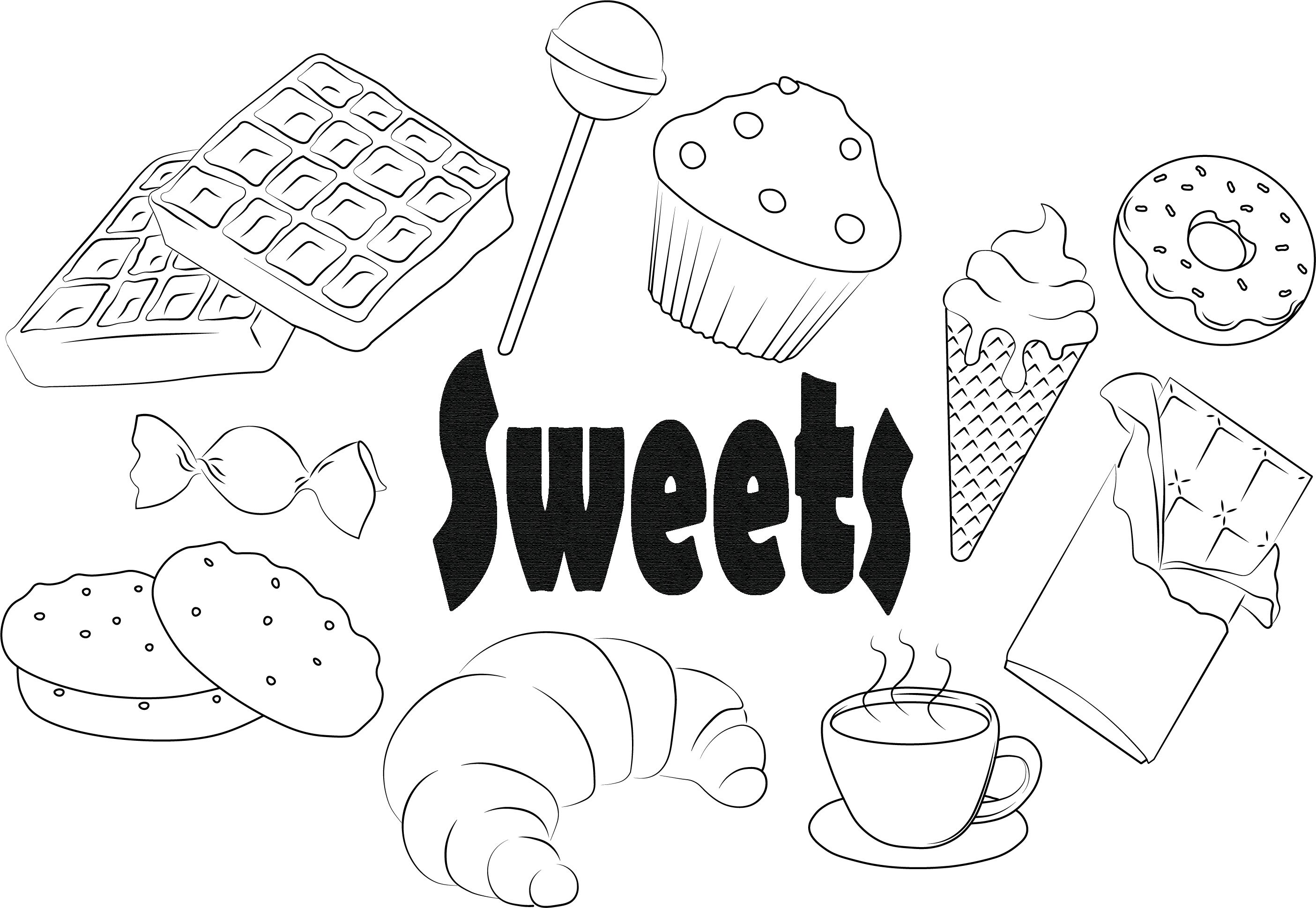 SWEETS CANDY Bundle. Clipart. Sticker. Transparent. PNG. 1200ppi ...