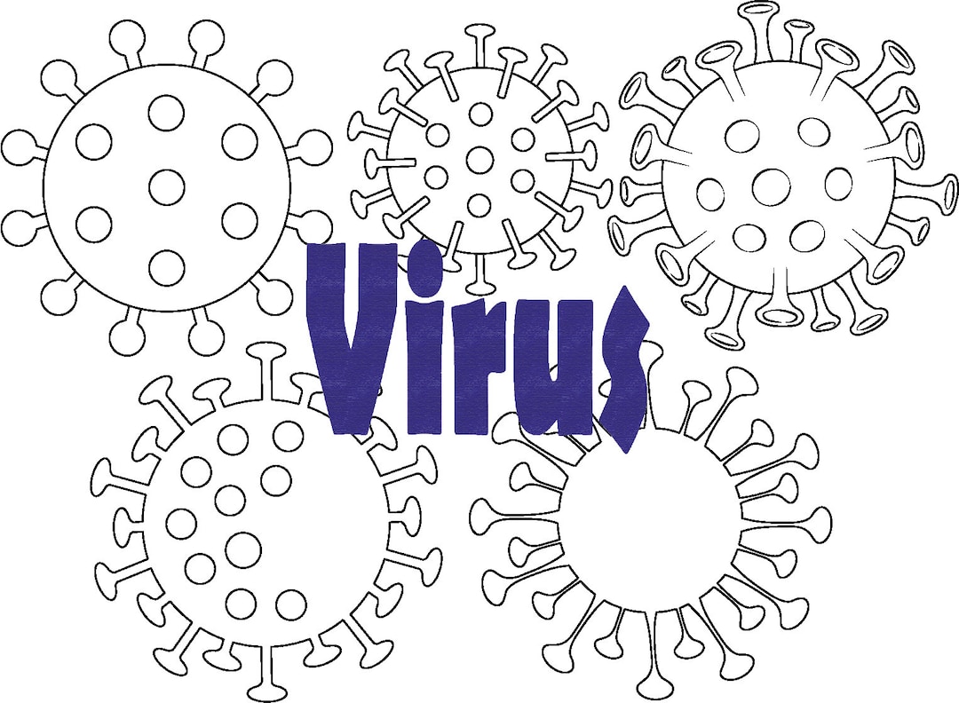 VIRUS Bundle. Clipart. Sticker. Transparent. PNG. 1200 Ppi. Graphic ...