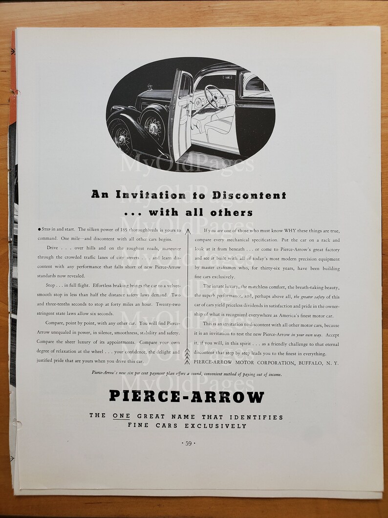 Ten (10) Vintage Automobile Advertisements - Fortune Magazine - Etsy