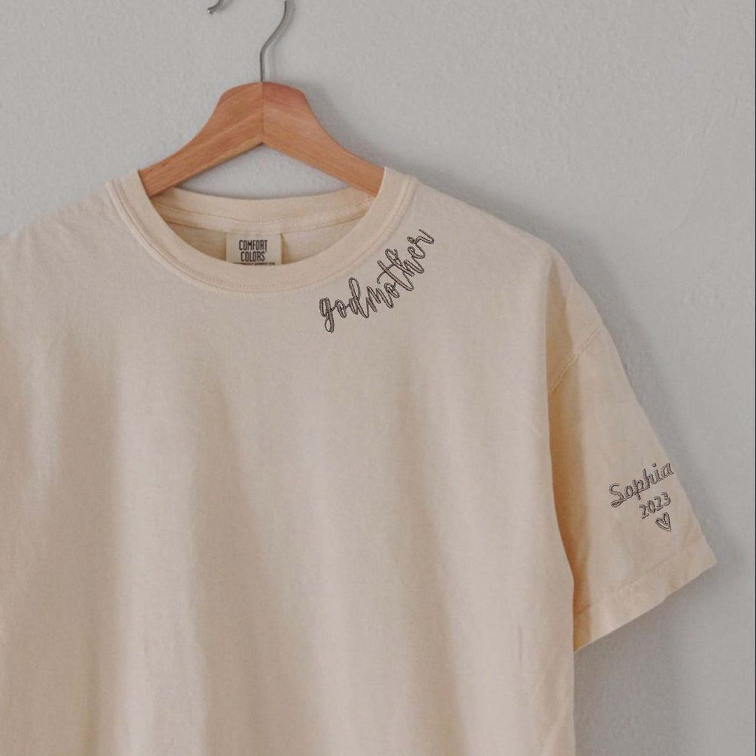 Custom Funny Godmother Shirts Embroidered Collar, Custom God Mom Shirts ...